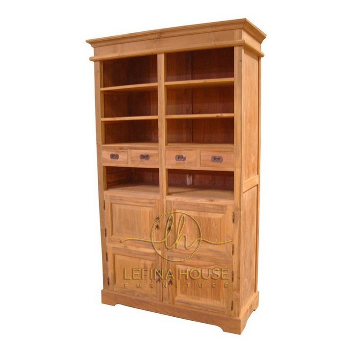 Lemari Hias Jati Minimalis Modern - Lefina House