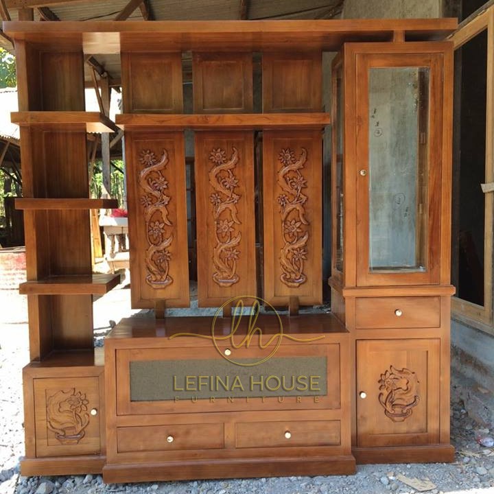 Almari Partisi Hias Jati - Mebel Jepara | Furniture Jepara | Indonesia ...